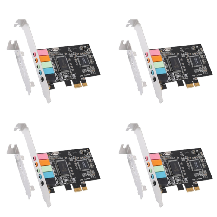 TWEXQNY 4X PCIe Sound Card 5.1, PCI Express Surround Card 3D Stereo ...