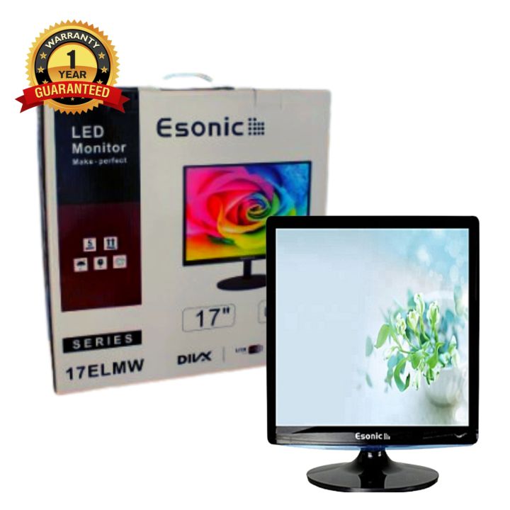 Esonic 17 Inch 1080p LED Monitor for both desktop & CCTV Camera with 1 ...
