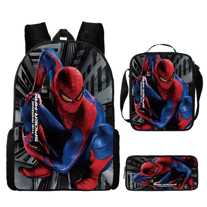 Spider-Man backpack three-piece set for elementary school students ...