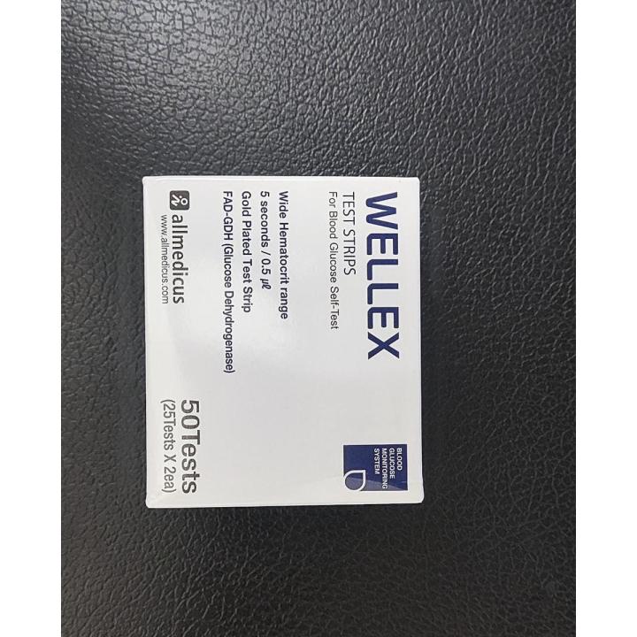 Wellex Blood Sugar Test STRIPS 25pcs | Daraz.com.bd