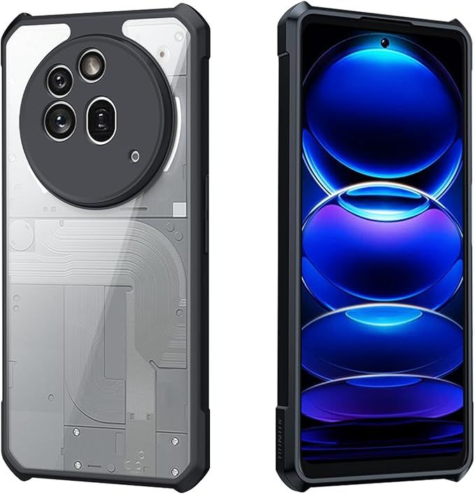 NOTHING PHONE 3A PRO Protective Black Border Crystal Clear Xundd Mobile ...