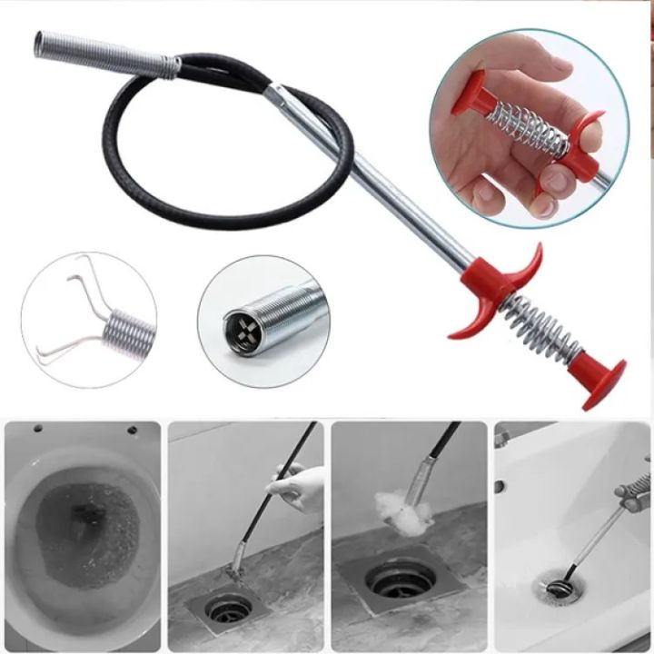5 Feet (60inches) Blendable Pipe Cleaner Hook Sewer Stick/ Drain ...