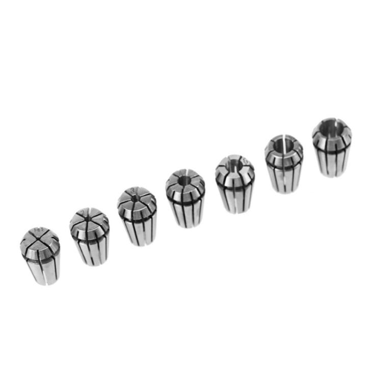 7pcs Precision Spring Collect Set Professional Chuck Collects for CNC ...