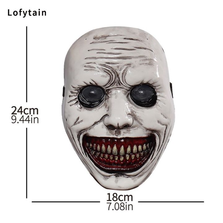 Horror The Exorcist Smiling Face Demon Mask Cosplay Evil Creepy Ghost ...