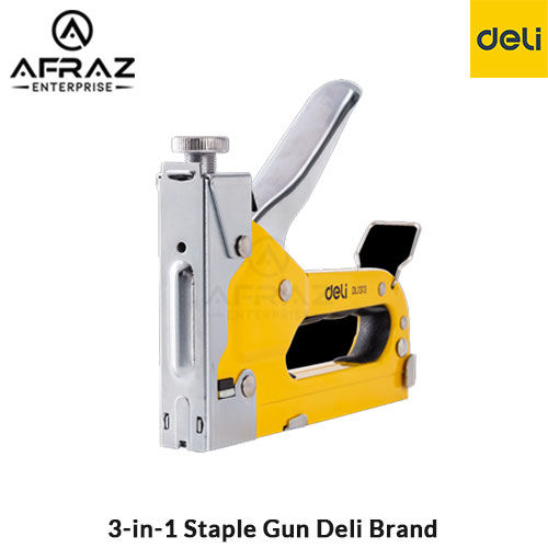 Deli DL1313 Staple Gun 3 in 1 Heavy Duty Stapler with Remover Quick Jam ...