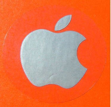 Apple Logo Stickers in BLACK & SILVER, 40mm across | Daraz.com.bd
