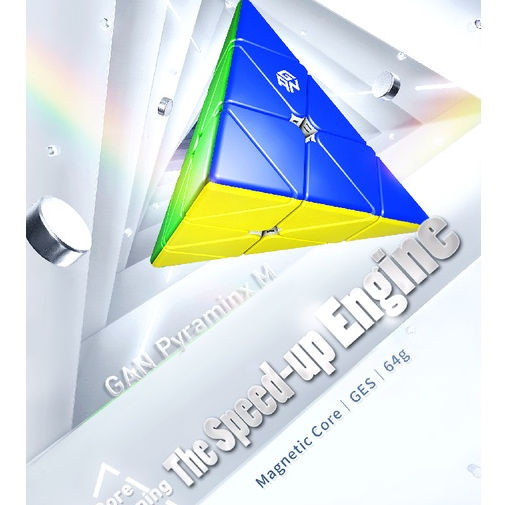 GAN Pyraminx M 3x3x3 Magnetic Speed Magic Cube Stickerless Professional ...