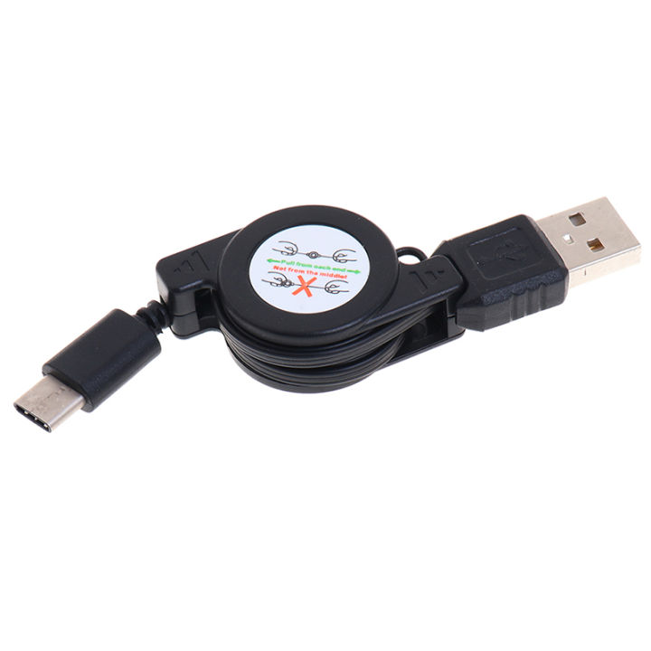 Retractable type c data & sync charger charging cable usb c 3.1 data ...