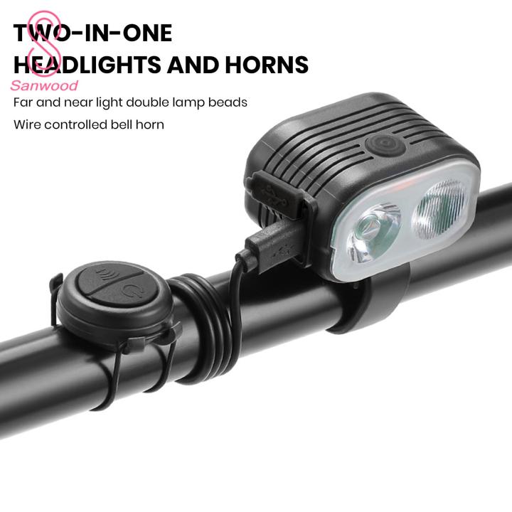 Long Range Bicycle Light Usb Rechargeable Bicycle Horn Light Bright Led ...