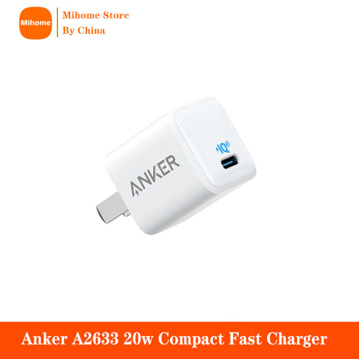 Anker A2633 PowerPort III Nano 20w PIQ 3.0 Compact Fast Charger Adapter ...