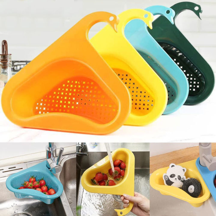 Food Scrap Catcher 2-Pack Faucet Hanging Strainers - Kitchen Sink Drain ...