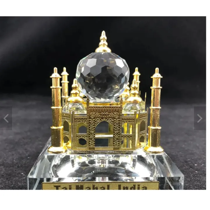 Crystal 24K Gold Plated Light up Taj Mahal Home Decorative Model MH ...