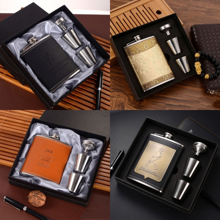 【Worldwide Delivery】 7oz/8oz Portable Pocket Hip Flask Outdoor Travel ...