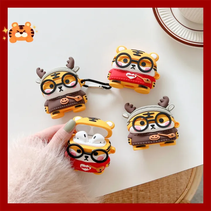 Cute Backpack Tiger Applicable airpods pro Protective Cover Fun 2 ...