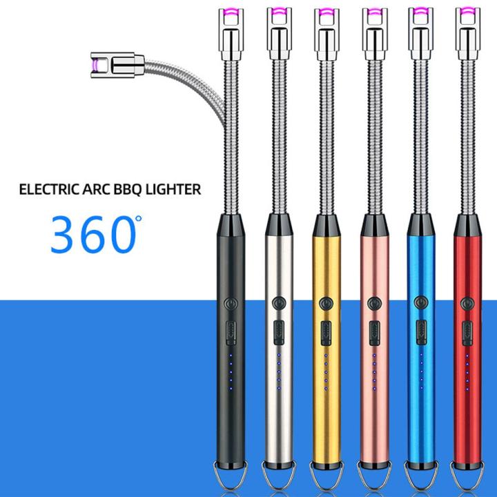 Long Candle Kitchen Electric Usb Lighters Bbq Rechargeable Hose Torch ...