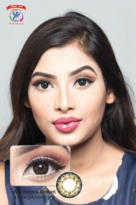 Angel Soft My Honey Brown power Contact Lens My Honey Color Contact ...
