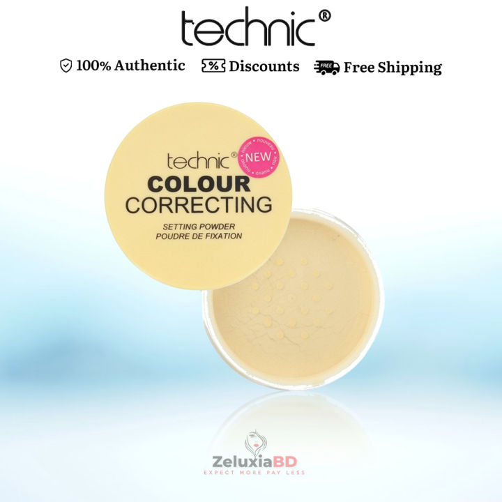 Technic Colour Correcting Setting Powder - 20g - Yellow Matte Finish ...