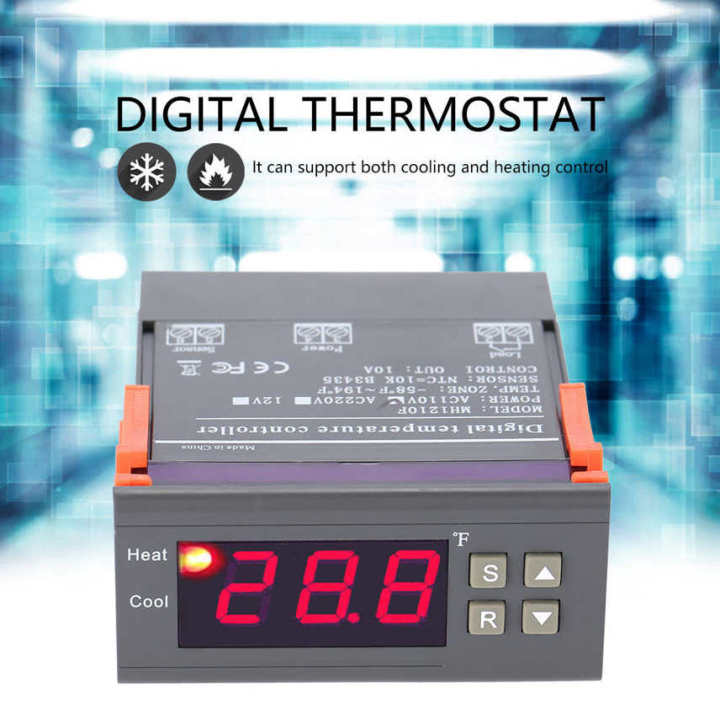 Digital Thermostat Temperature Controller 58~194℉ Fahrenheit Heating And Cooling For