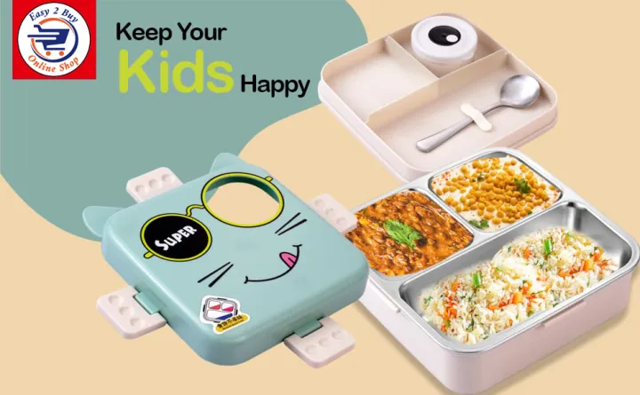 Super Cat Lunch Box, 3 Compartment, Easy To Open Latch, Lightweight ...