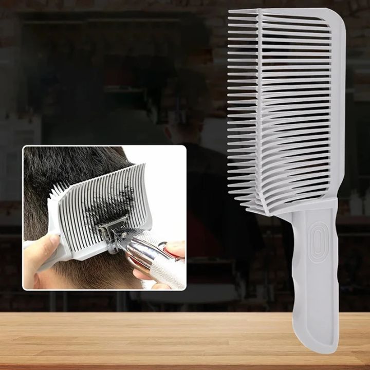 New Clipper Comb MEN'S STYLING Flat Hair Comb Curved V-shaped Barber ...