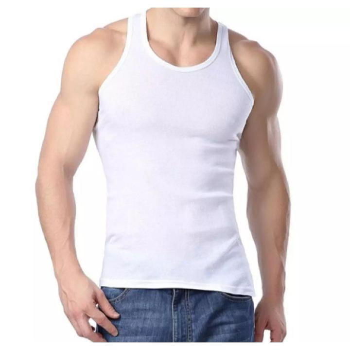Rupa [White ]sando ganji for Men/ pure cotton ganji | Daraz.com.bd