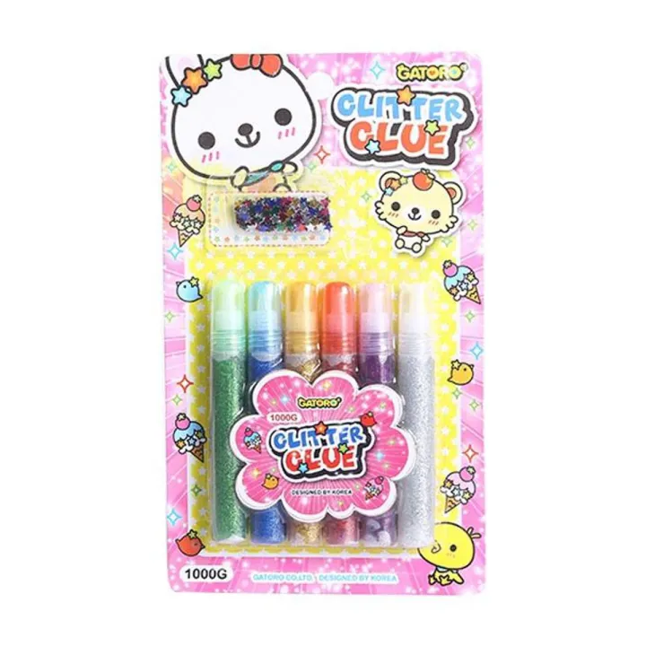 Glitter Glue 6pc Set (Multicolor) | Daraz.com.bd