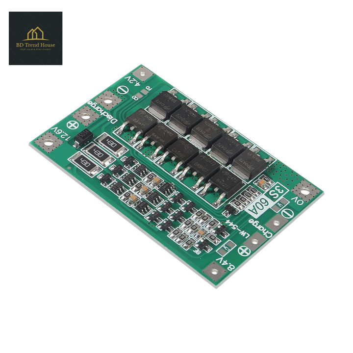 3S 60A 11.1 12.6V 18650 Battery Charging Module PCB BMS Protection ...