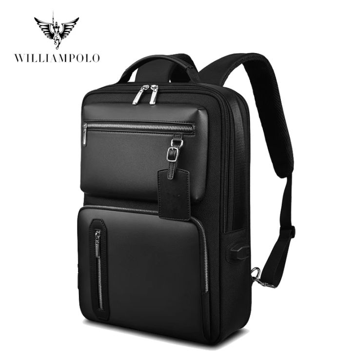 Williampolo Urban Style 15.6 inch Laptop Usb Backpack Anti Theft Men ...