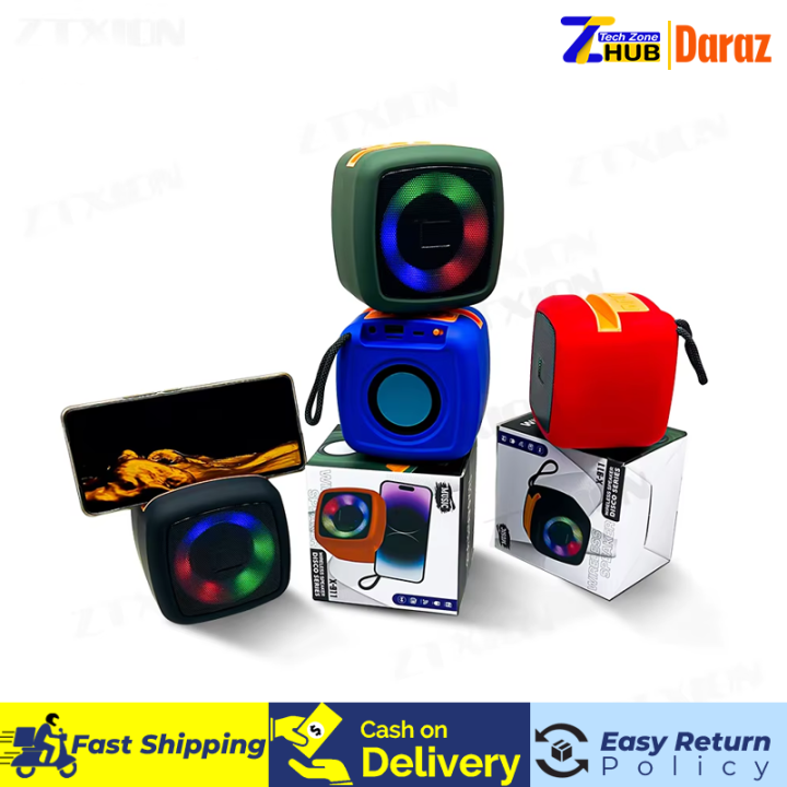 X-911 Wireless Portable Mini Disco Bluetooth Speaker – Rechargeable, FM ...