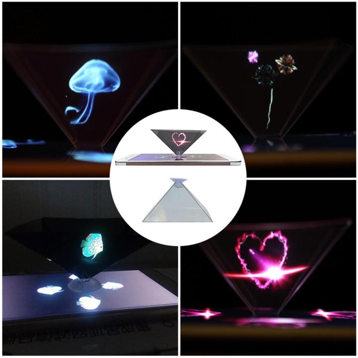 1pc Mini 3D Hologram Pyramid Display Projector Video Small and portable ...