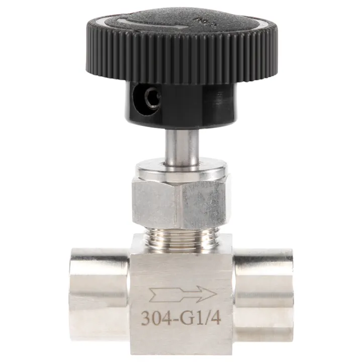 1/4inch BSP Equal Female Thread Flow Control Shut Off Needle Valve ...
