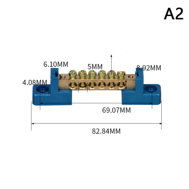 6*9 4/6/8/10/12 Holes Electrical Connector Distribution Box Neutral Terminal Rail Terminal Block ...