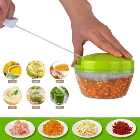 Easy Spin Quick Cutter (2 in 1) 750 ml Vegetable Fruit Nut Onion ...
