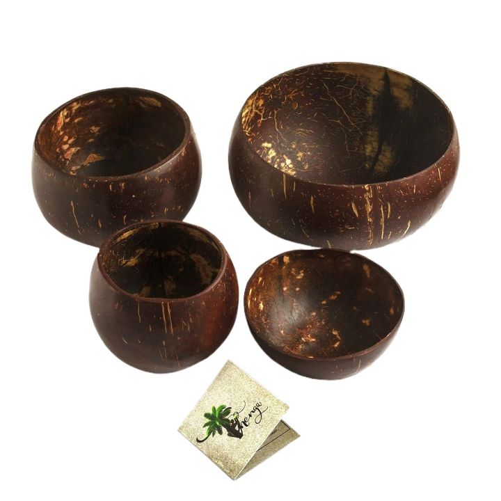 Coconut Bowl Combo Set, 900 ML, 500 ML, 200 ML, 150 ML, 4 Bowls | 100% ...