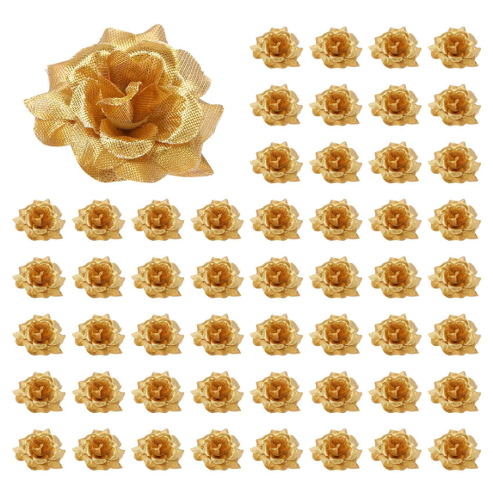300 Pcs Silk Roses Artificial Wedding Clips Wedding Decoration Flower ...