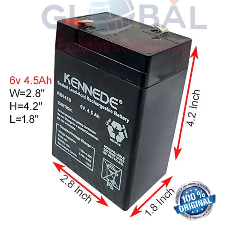 6v.4.5Ah kennedy Charger Fan , Toys Rechargeable Battery Sealed Lead ...
