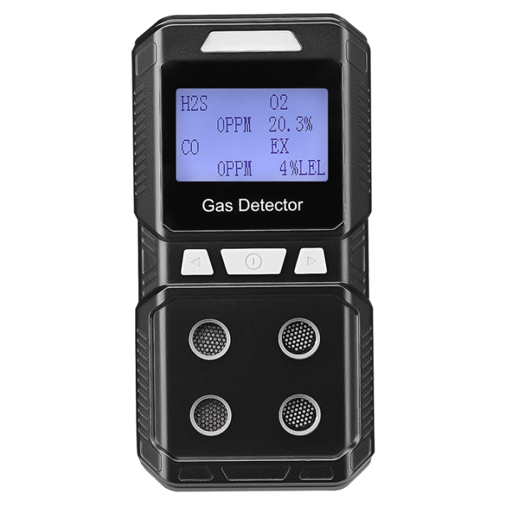 Portable 4 Gas Detector Toxic and Combustible Gas Detector Analyzer ...