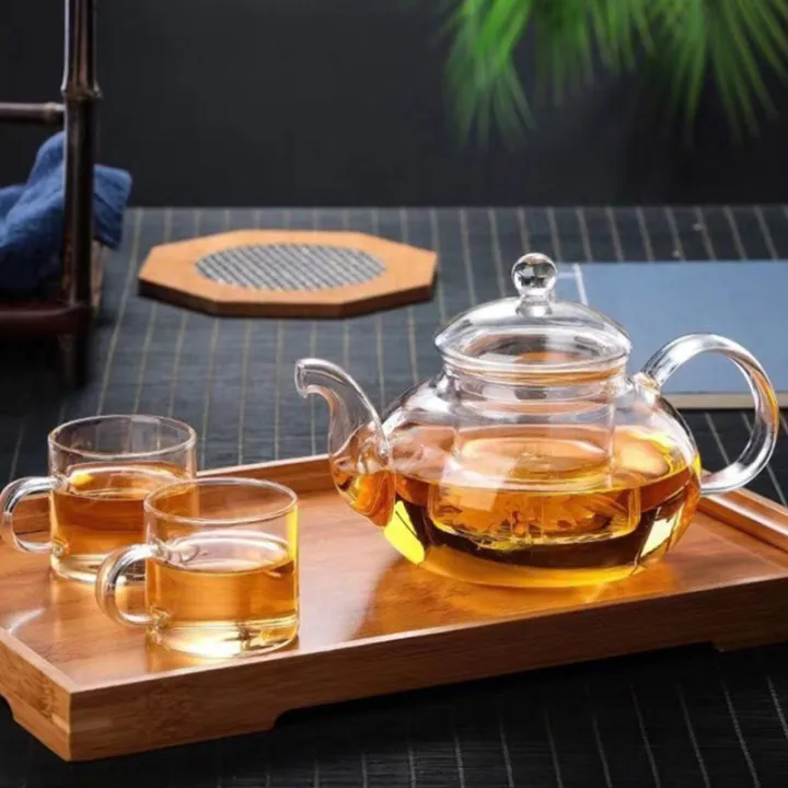 Heat Resistant Glass Tea Pot,Glass Teapot With Infuser Tea Leaf Herbal ...