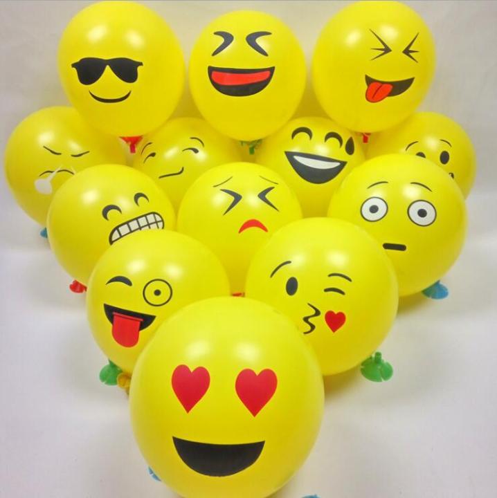 Emoji Smiley Face Air Balloons Party Happy Birthday Balloon 20ps ...