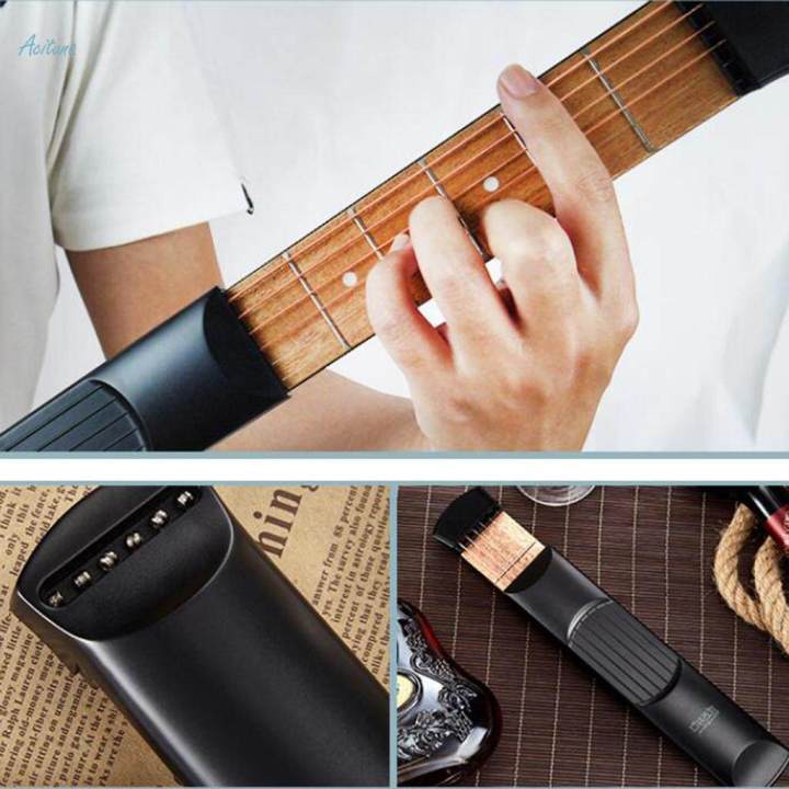 Wooden 6 Fret Pocket Guitar Gadget Mini Practice Tool | Daraz.com.bd