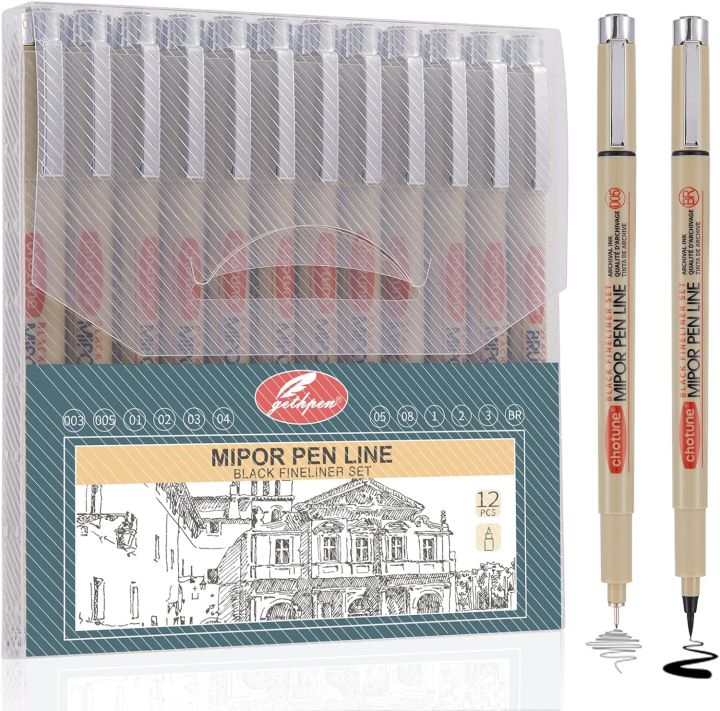 Chotune Architecture Pen Fine liner Pen Engineering Grade Waterproof ...