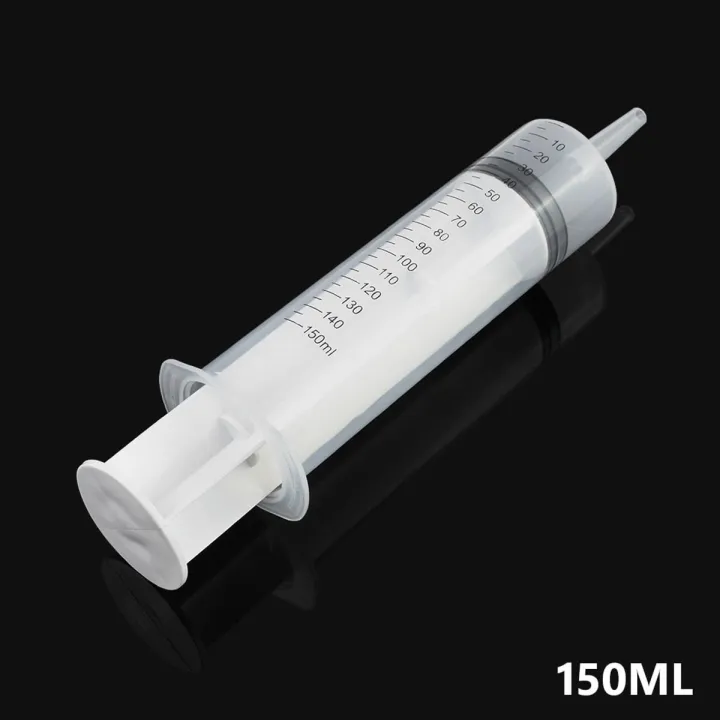 100ml 150ml 200ml Plastic Syringe With Cover Measuring Nutrient ...