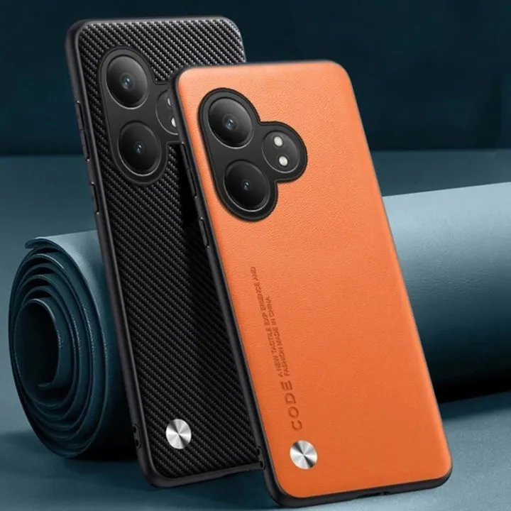 For Realme GT Neo 6 SE case Carbon Fibre Leather Silicone Full ...