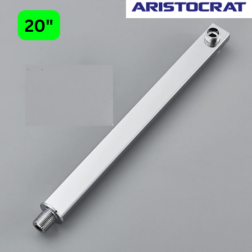 20" Extension Pipe G1/2 Thread Wall Mounted Shower Arm Shower Head ...