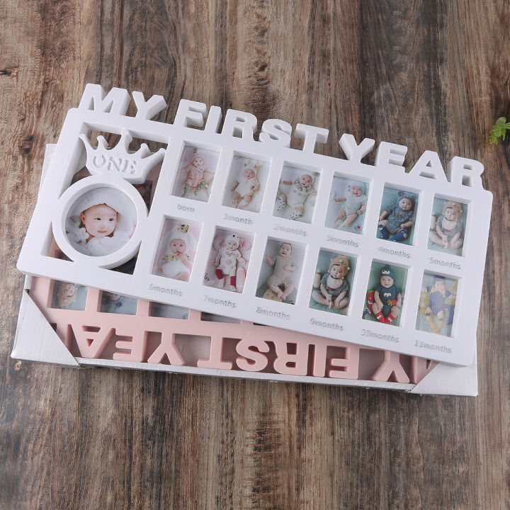 Keepsake Milestone Photo Frame Monthly Display Decorative Baby's First ...