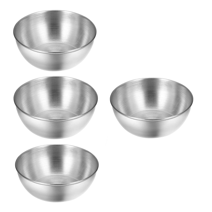 4Piece Sauce Cups Sauce Bowls Dressing Container Small Bowls 130Ml /3.46Inch for Dipping ...