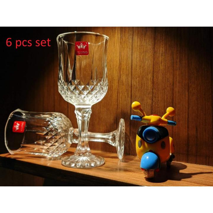 YUJING Drinking Water Glass Cristal-- 6 pieces set - 170-200ml - B ...