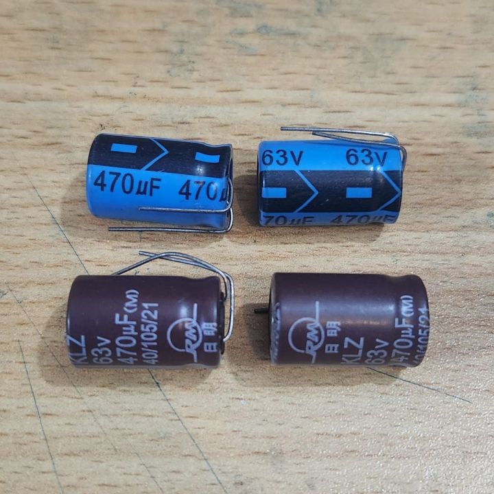 4pcs 470uF 63V 470MFD 63VDC 13x20mm Electrolytic Capacitor for general ...