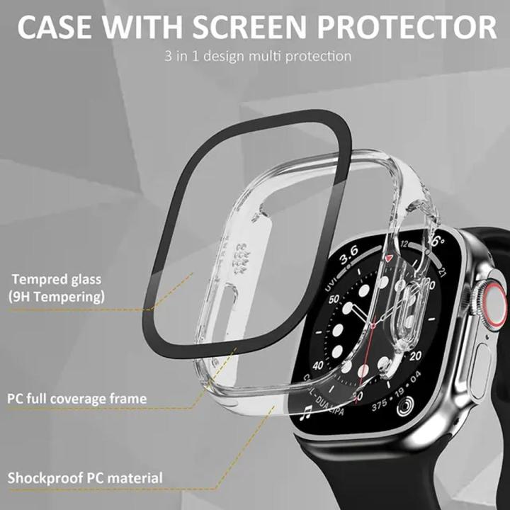 Screen Protector For Apple Watch Ultra 49mm smartwatch PC Glass+case ...