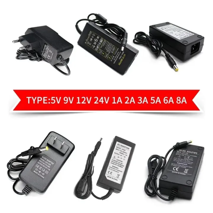 AC DC 12V 5V 6V 8V 9V 10V 12V Power Adapter 13V 14V 15V 24V 1A 2A 3A 5A ...